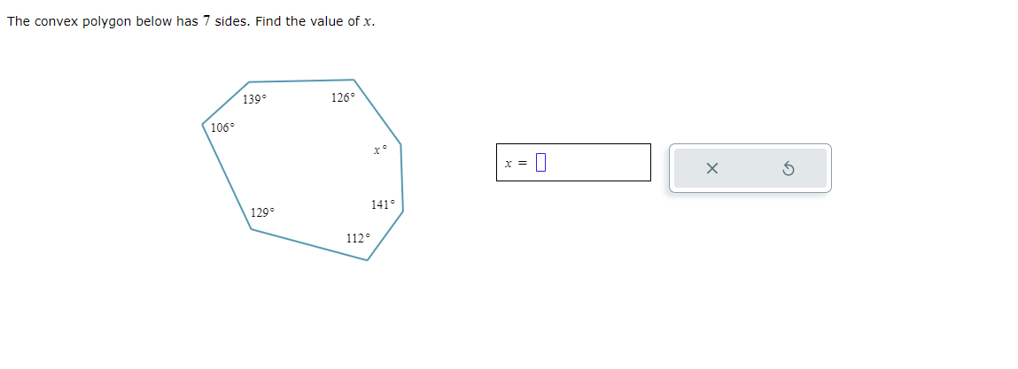 Solved The Convex Polygon Below Has 7 ﻿sides Find The Value
