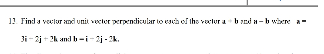 Solved Find a vector and unit vector perpendicular to each | Chegg.com