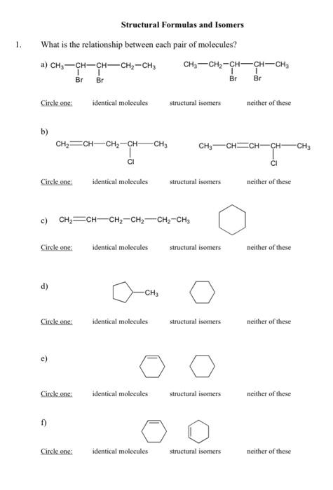 Solved Structural Formulas and Isomers What is the | Chegg.com