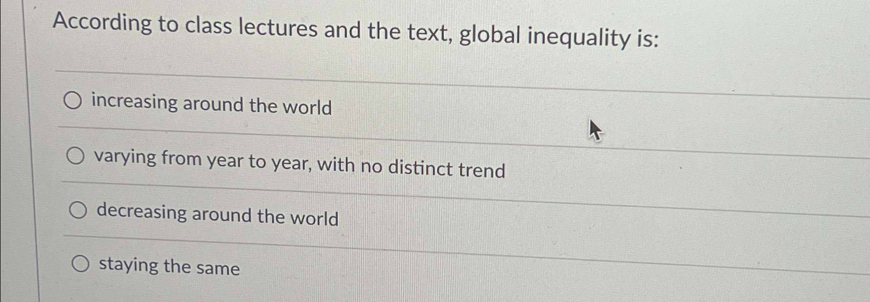 Solved According to class lectures and the text, global | Chegg.com