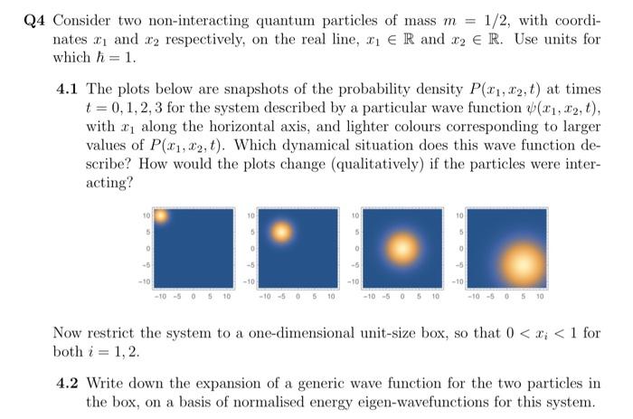 Solved Q4 Consider two non-interacting quantum particles of | Chegg.com