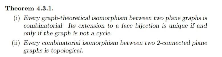 Solved Theorem 4.3.1. (i) Every graph-theoretical | Chegg.com