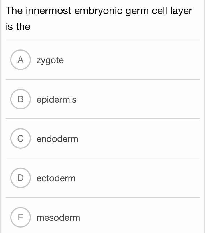High Quality SOLUTION The innermost embryonic germ cell layer is | Chegg.com