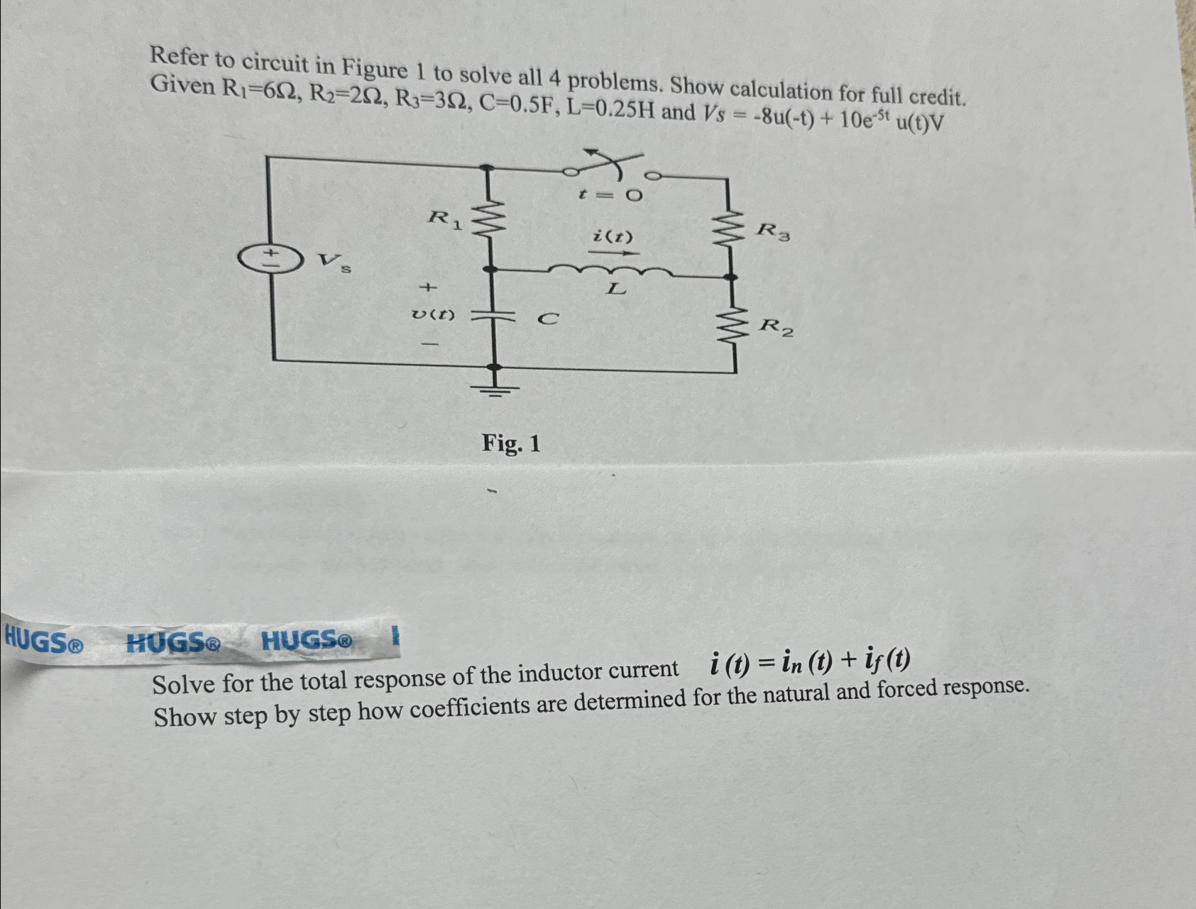 Refer to circuit in Figure 1 ﻿to solve all 4 | Chegg.com