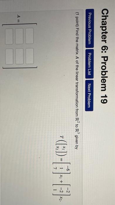 Solved Chapter 6: Problem 18 Previous Problem Problern List | Chegg.com