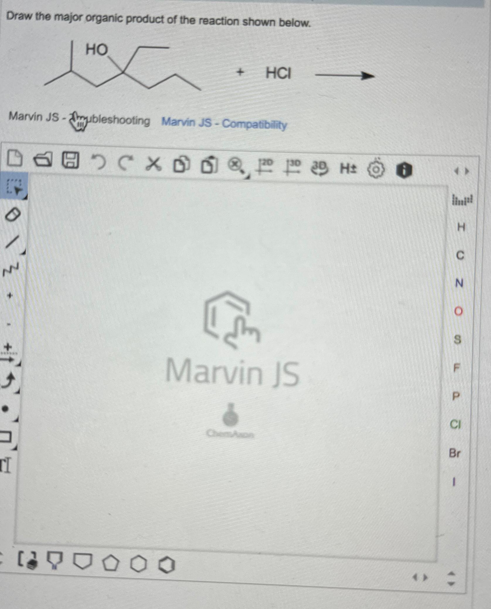 Solved Draw the major organic product of the reaction shown | Chegg.com