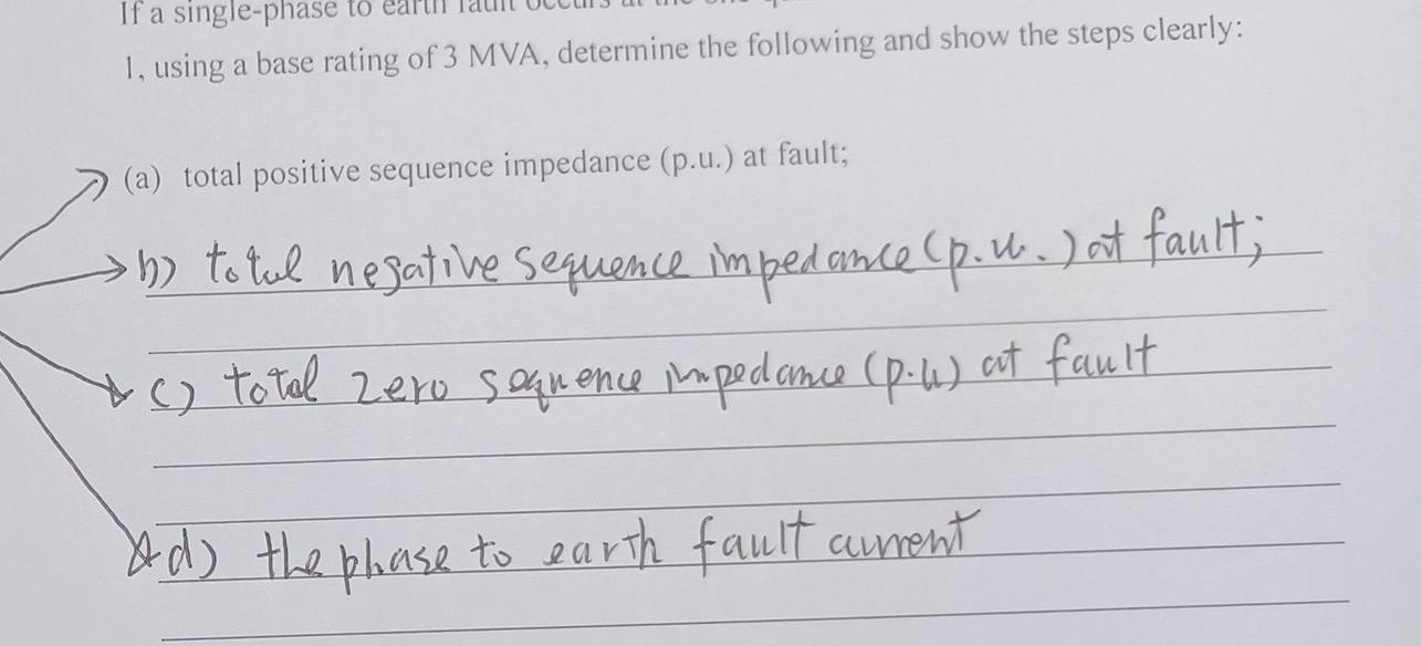 Solved QB2. Figure QB2 shows a single line diagram for a | Chegg.com