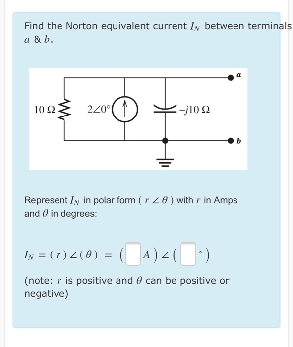 Solved Find the Norton equivalent current In between | Chegg.com