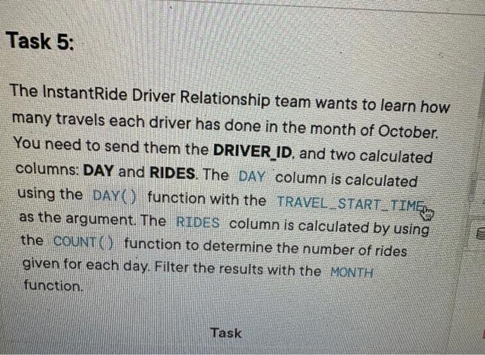 Solved The InstantRide Driver Relationship team wants to | Chegg.com