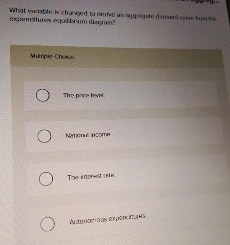 Solved What variable is changed to derive an aggregate | Chegg.com
