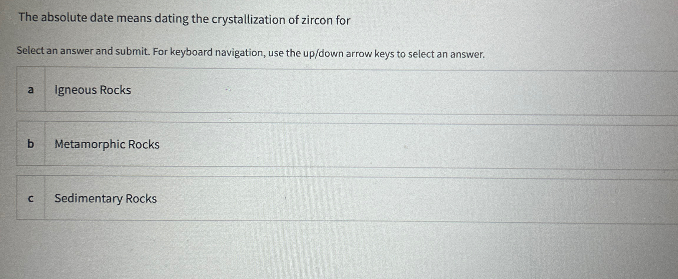 Solved The absolute date means dating the crystallization of | Chegg.com