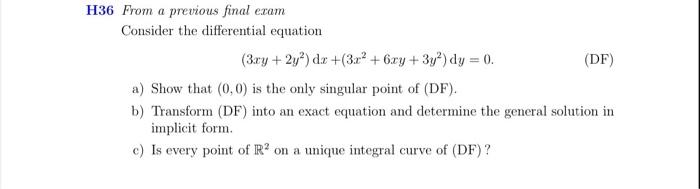 Solved H36 From a previous final exam Consider the | Chegg.com Solved H36 From a previous final exam Consider the | Chegg.com