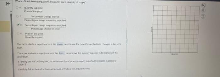Solved 1) Using the line drawing tool, show the supply curve | Chegg.com