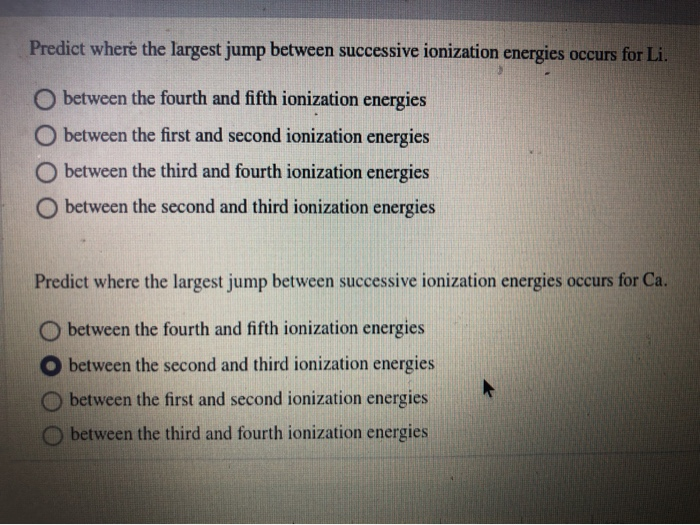 Solved Predict where the largest jump between successive | Chegg.com