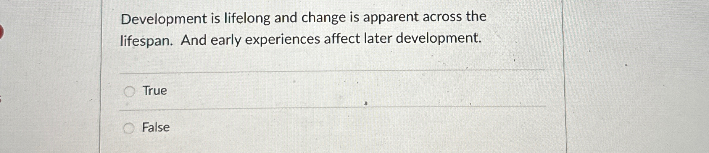Solved Development is lifelong and change is apparent across | Chegg.com