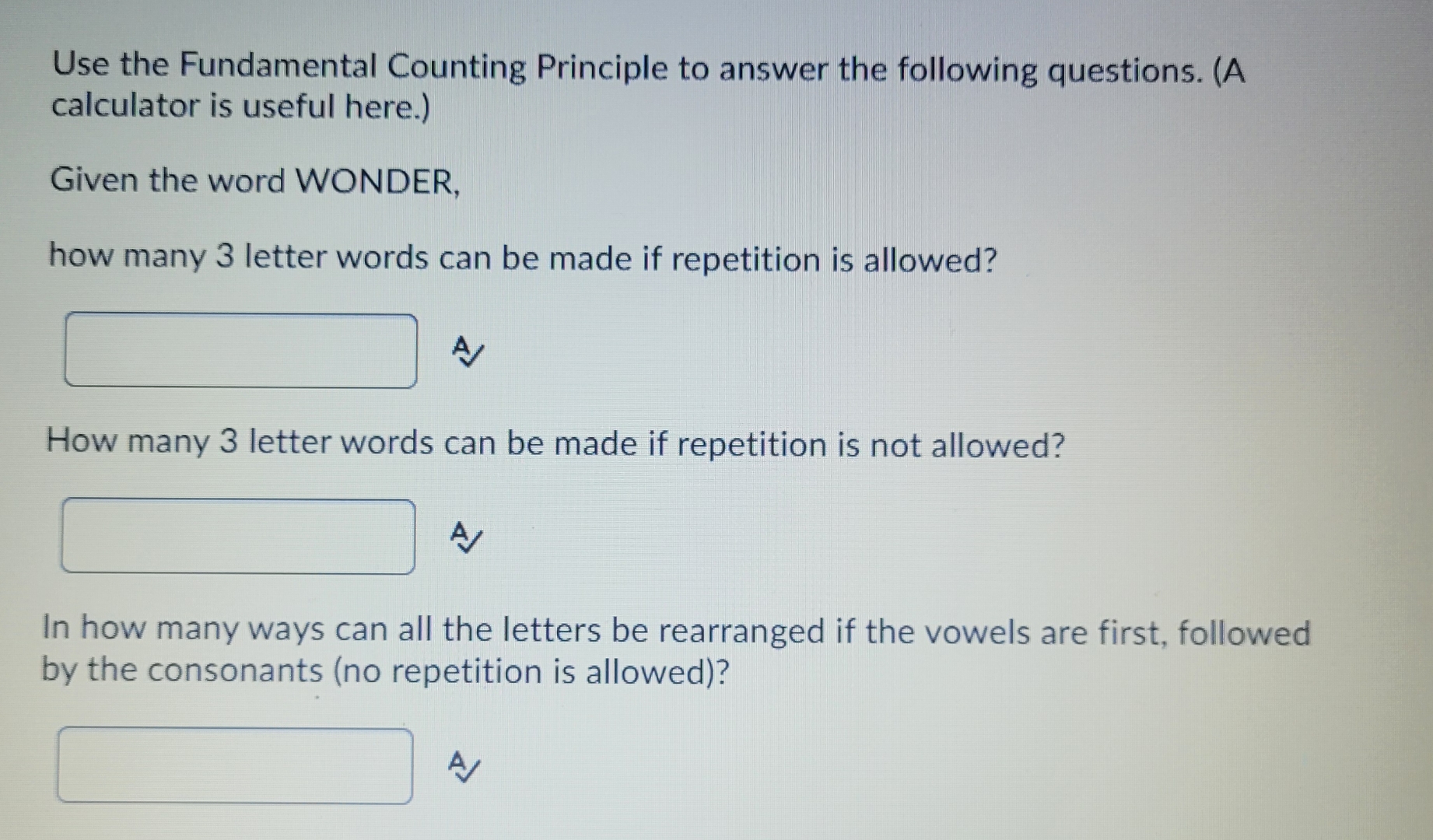 Solved Use the Fundamental Counting Principle to answer the | Chegg.com