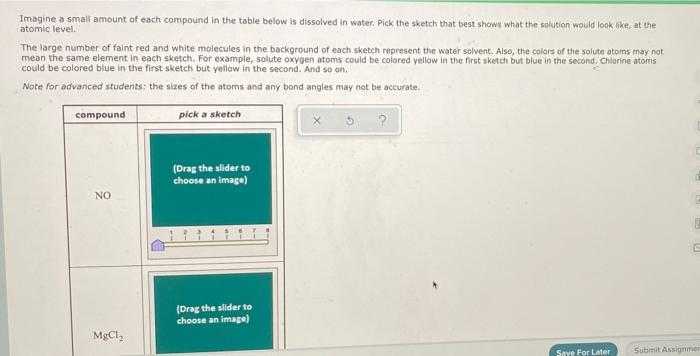 Solved Imagine a small amount of each compound in the table | Chegg.com
