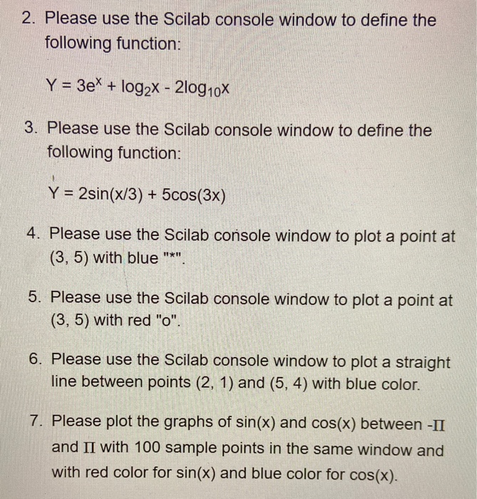(Solved) : 2 Please Use Scilab Console Window Define Following Function ... (Solved) : 2 Please Use Scilab Console Window Define Following Function ...