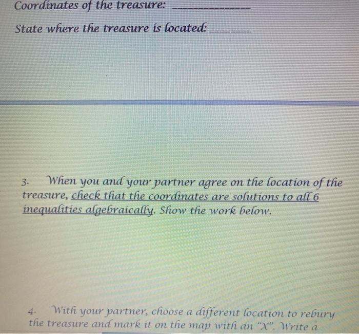 Solved 1. Locations are marked on the map with a white block | Chegg.com