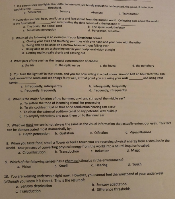 Solved Multiple Choice Questions - (1 points each) 1. The | Chegg.com