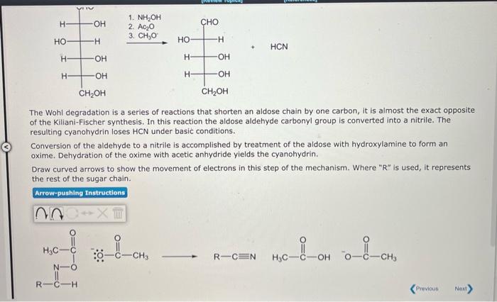 Solved A Fischer projection of a monosaccharide is shown | Chegg.com