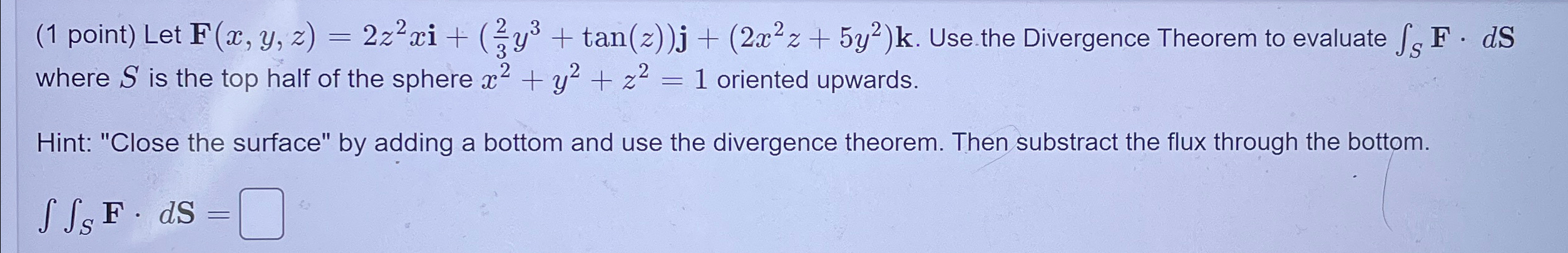 Solved (1 ﻿point) ﻿Let | Chegg.com