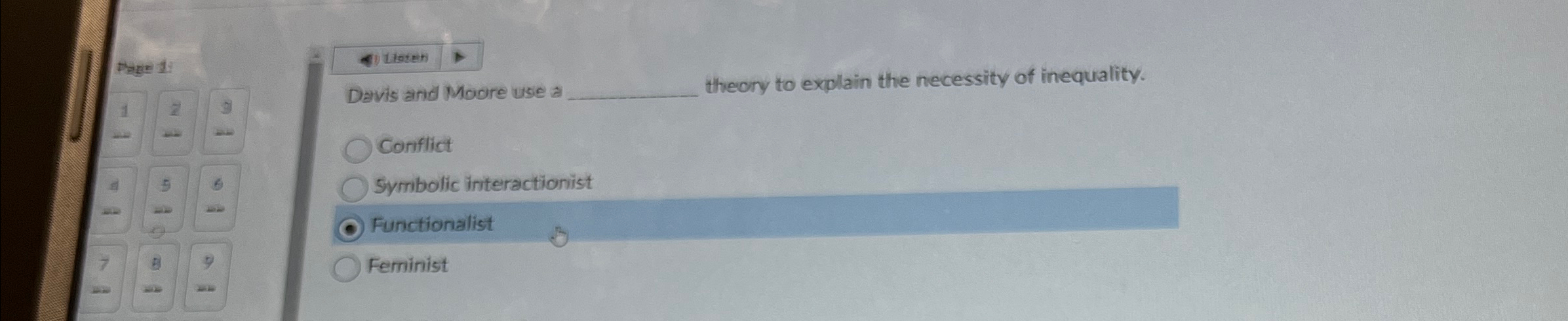 Solved Devis and Moore use â ﻿theory to explain the | Chegg.com