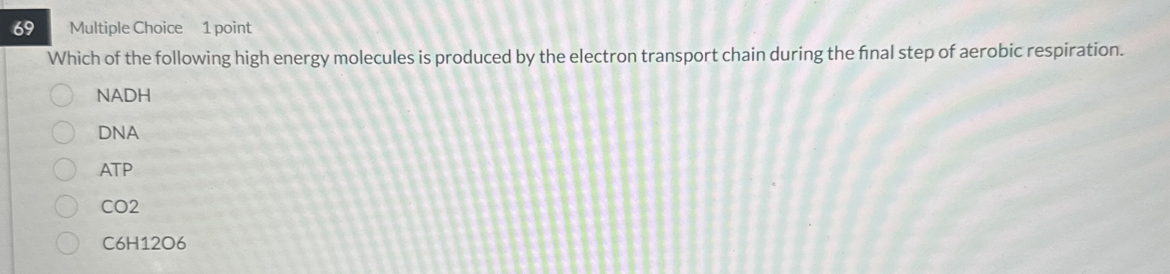 Solved 69Multiple Choice 1 ﻿pointWhich of the following high | Chegg.com