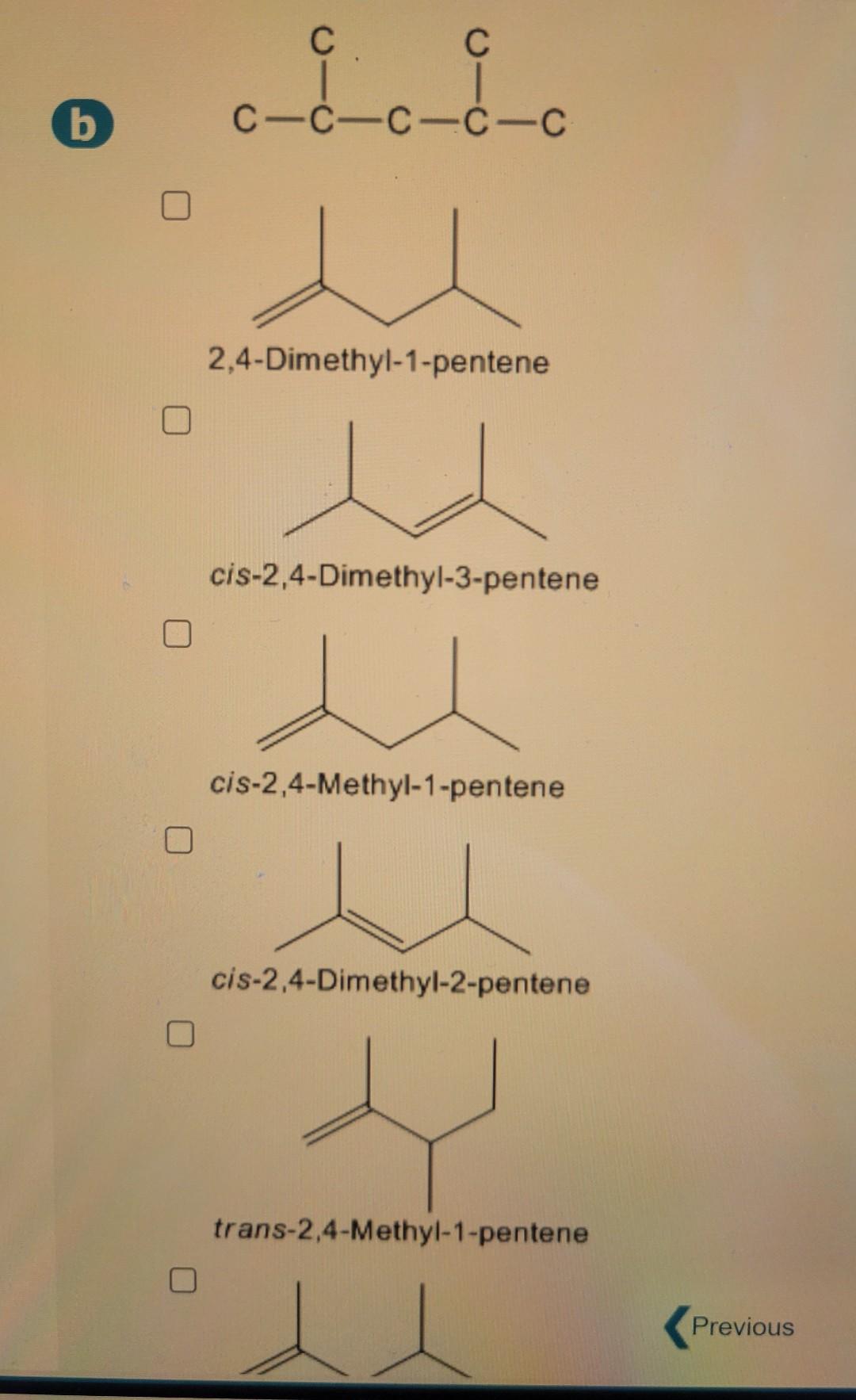 Solved Choose correct names and structural formulas for | Chegg.com