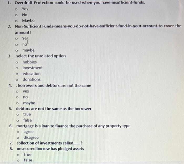Solved 1. Overdraft-Protection-could-be-used-when-you | Chegg.com