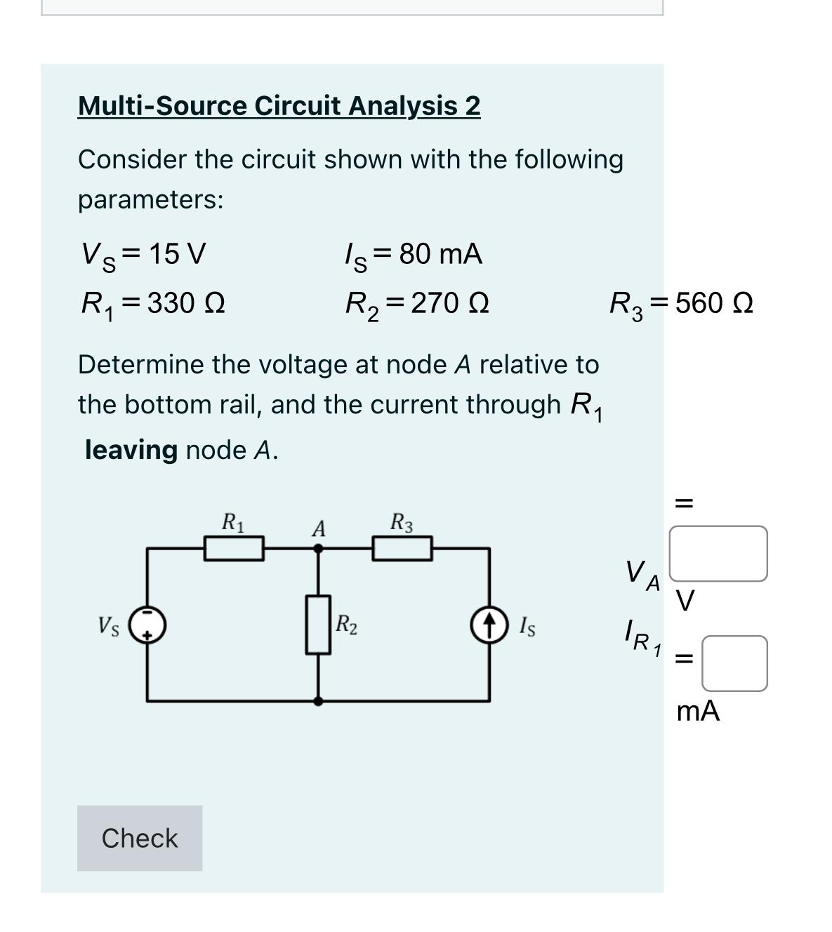 Solved Multi Source Circuit Analysis 2consider The Circuit