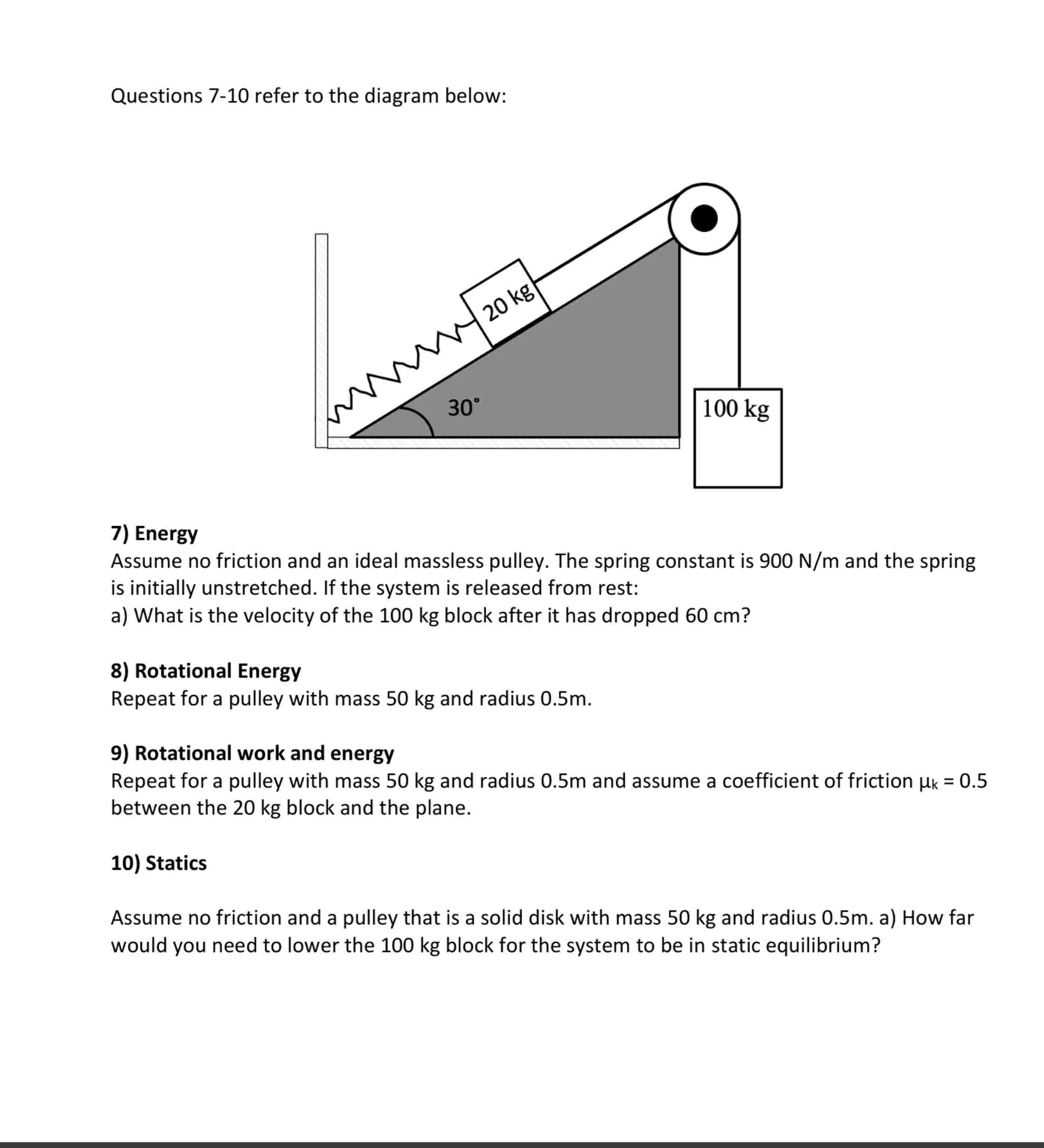 Solved Questions 7-10 ﻿refer to the diagram below:7) | Chegg.com