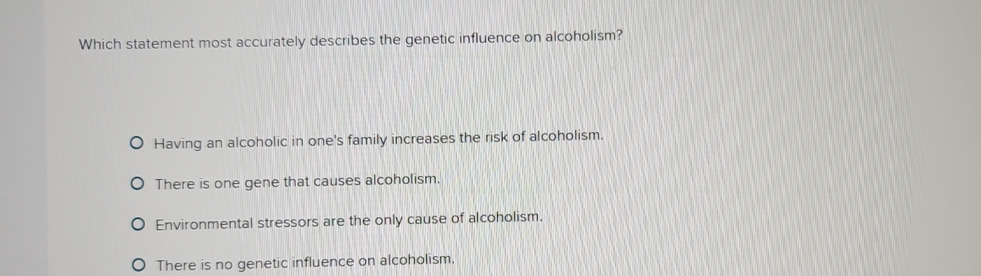 Solved Which statement most accurately describes the genetic | Chegg.com