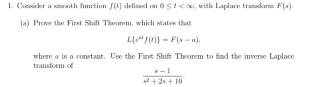 Consider a smooth function f(t) ﻿defined on 0≤t