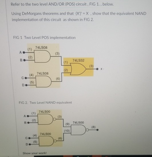 Solved Refer to the two level AND/OR (POS) circuit, FIG 1., | Chegg.com