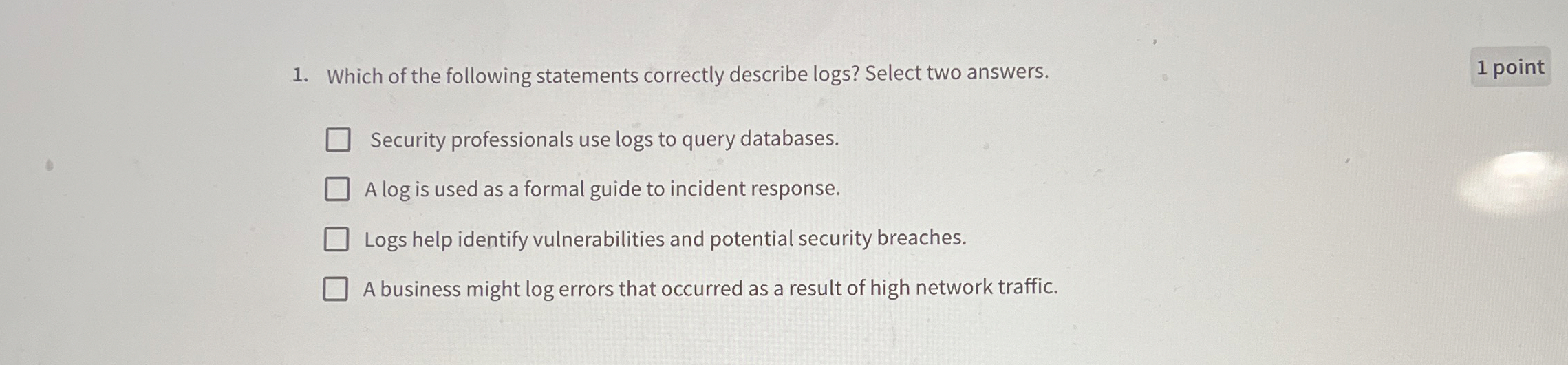 Solved Which of the following statements correctly describe | Chegg.com