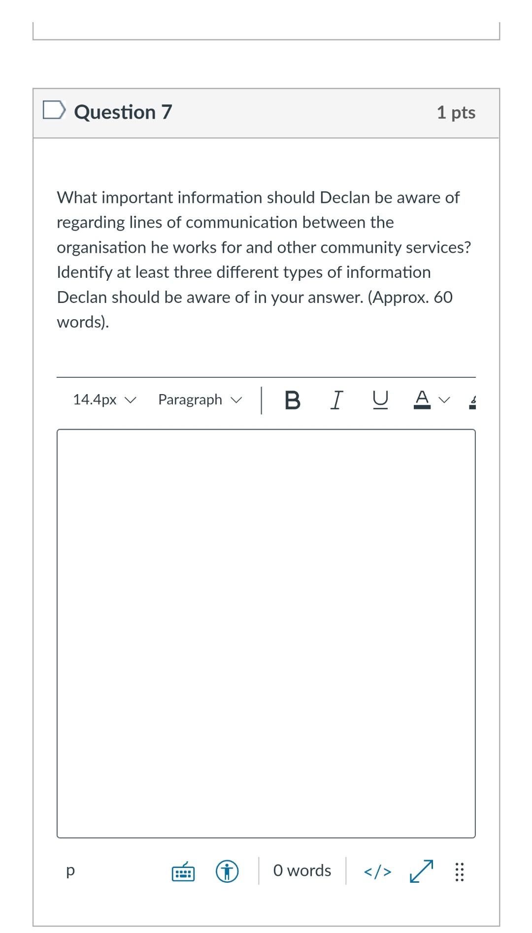 Solved What important information should Declan be aware of | Chegg.com
