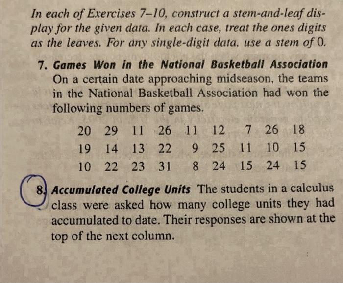 Solved Accumulated College Units The students in a calculus | Chegg.com