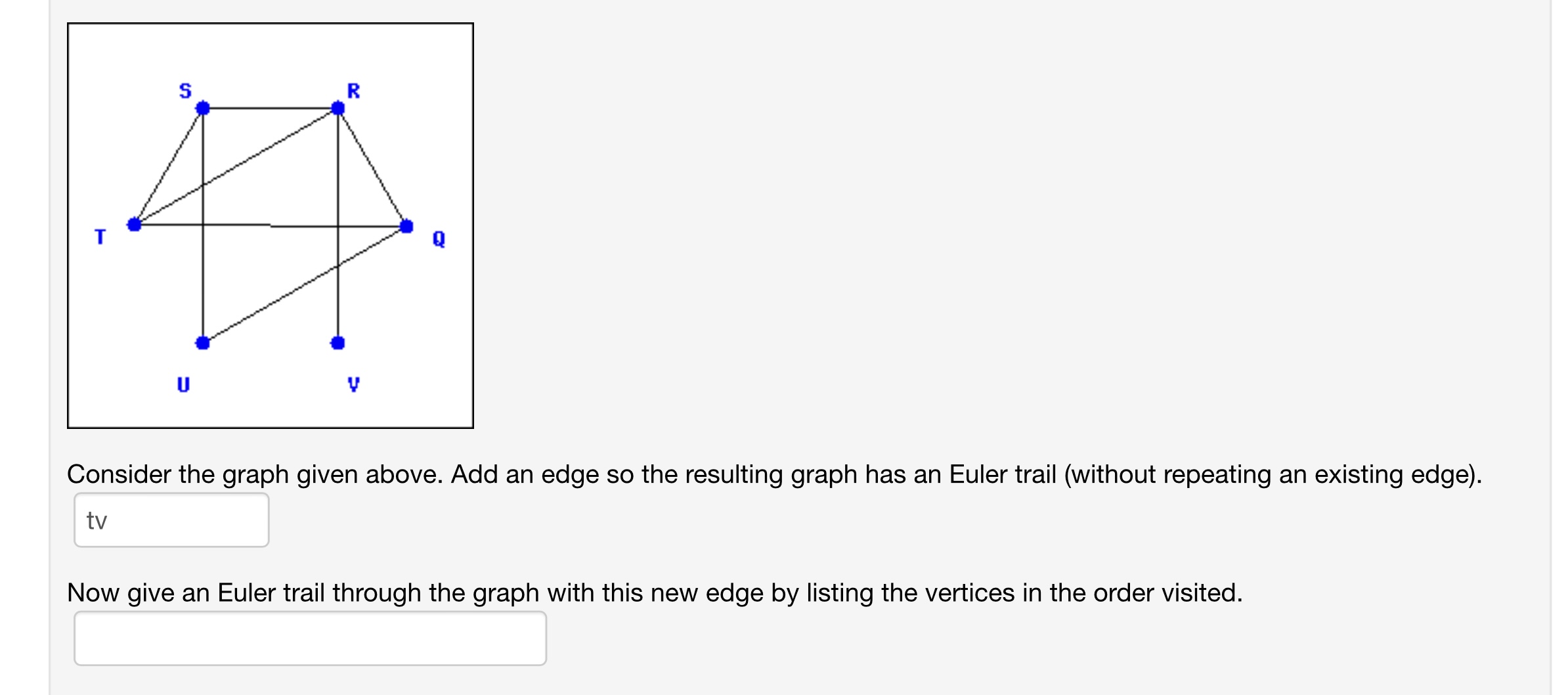 Solved Consider the graph given above. Add an edge so the | Chegg.com