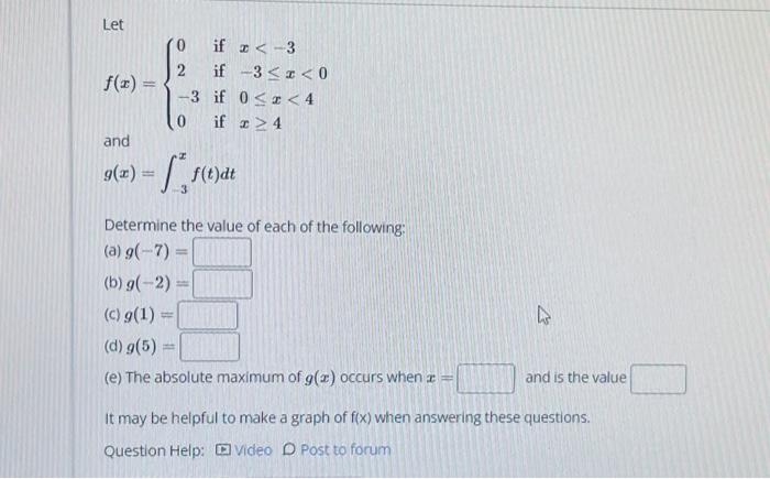 Solved Let f(x)=⎩⎨⎧02−30 if if if if x