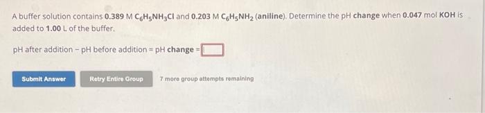 Solved a buffer solution contains 0.389 M C6H5NH3Cl and | Chegg.com