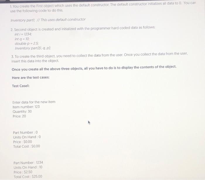 Solved 7. Inventory Class Design an Inventory class that can | Chegg.com