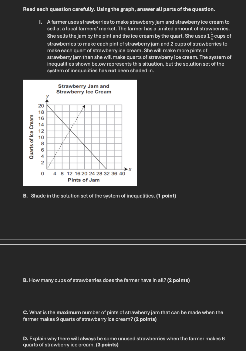 Solved Read each question carefully. Using the graph, answer | Chegg.com
