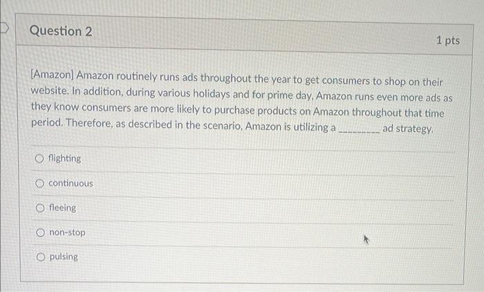 Solved [Amazon] Amazon routinely runs ads throughout the | Chegg.com