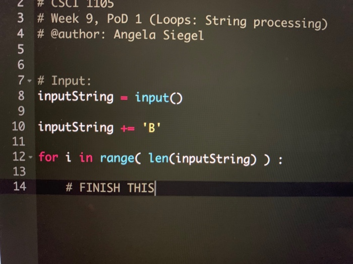 Solved Week 9-PoD 3 (Loops: Strings) / 1. PoD 3: Get it | Chegg.com