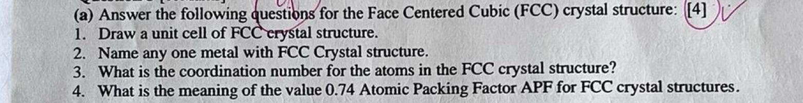 Solved (a) ﻿Answer the following questions for the Face | Chegg.com