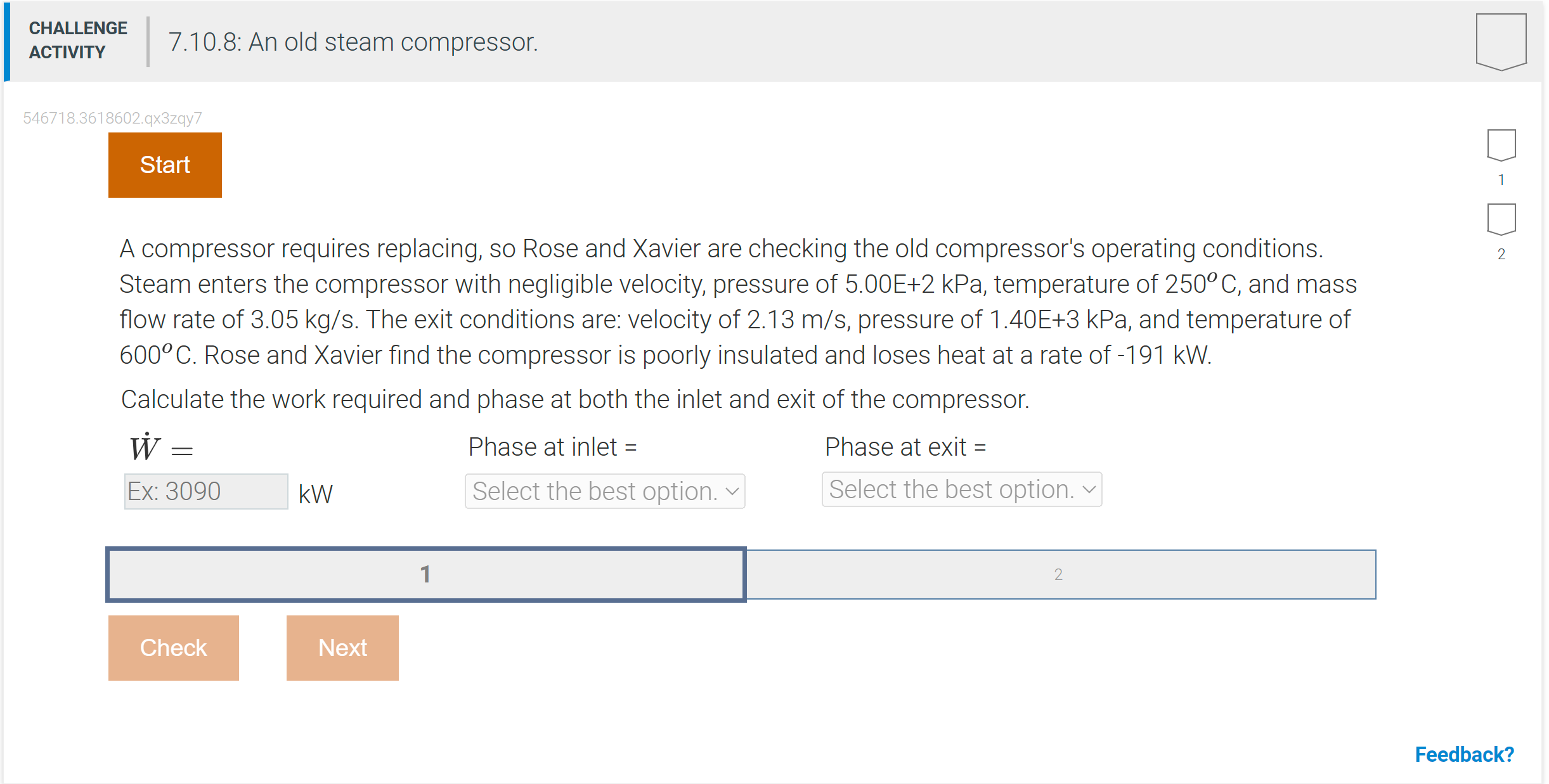 Solved A compressor requires replacing, so Rose and Xavier | Chegg.com