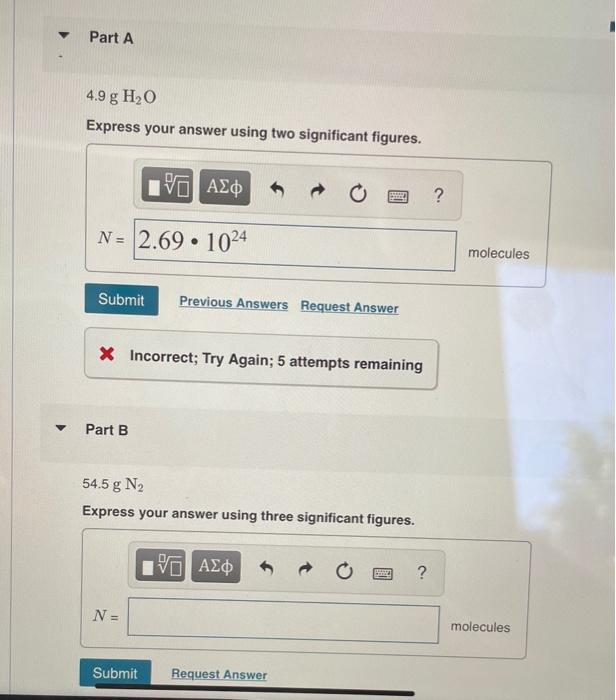 Solved Express your answer using two significant figures. × | Chegg.com