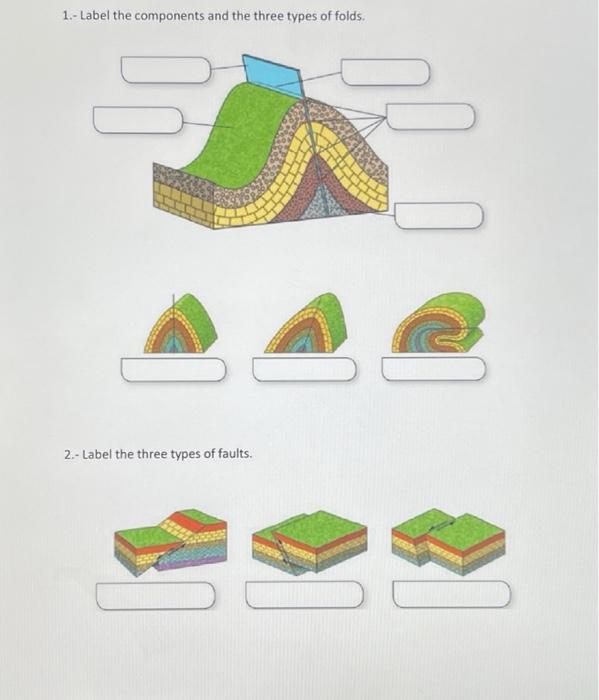 Solved 1.- Label the components and the three types of | Chegg.com
