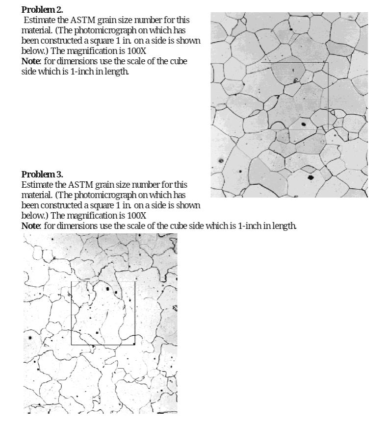 Solved Problem2.Estimate the ASTM grain size number for this | Chegg.com